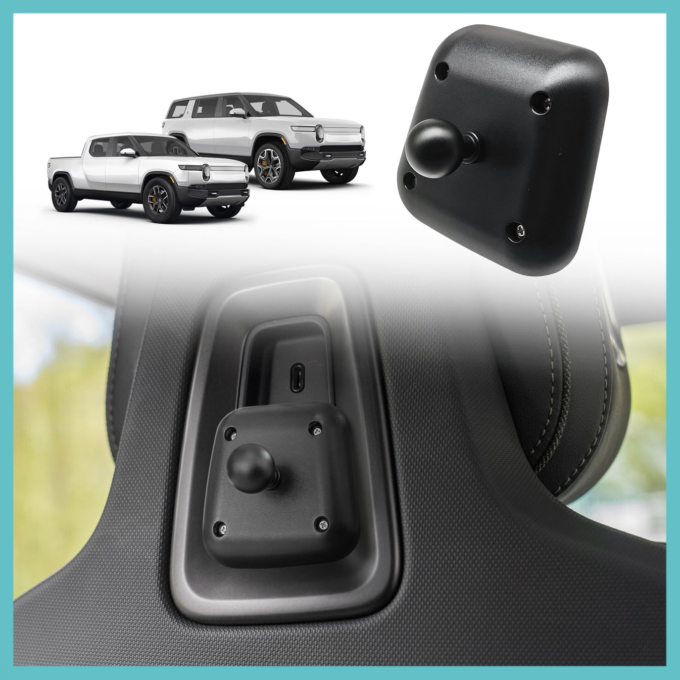 Rivian Seat Back Phone iPhone iPad Tablet Magsafe Holder from BestEvMo ...