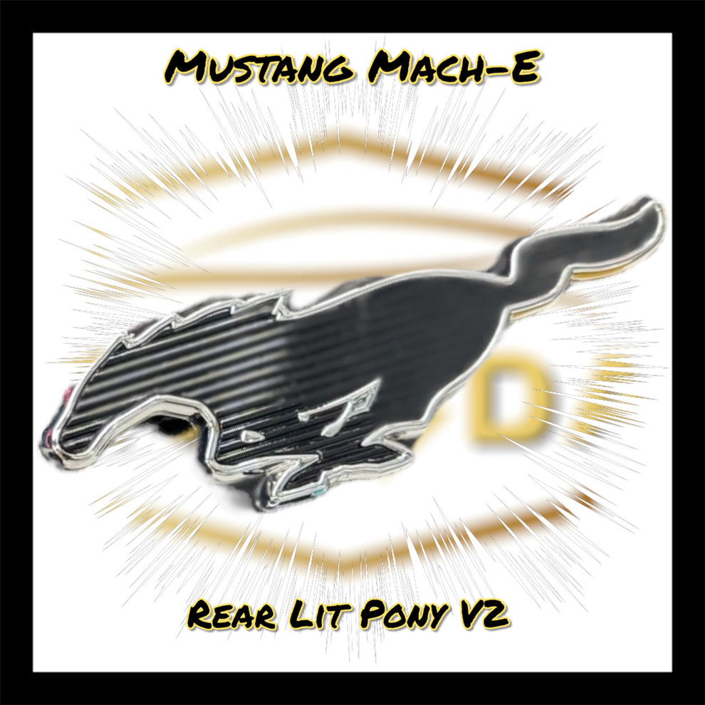 Rear Lit Pony LED Emblem V2 (Plug-N-Play) – EV VIDA