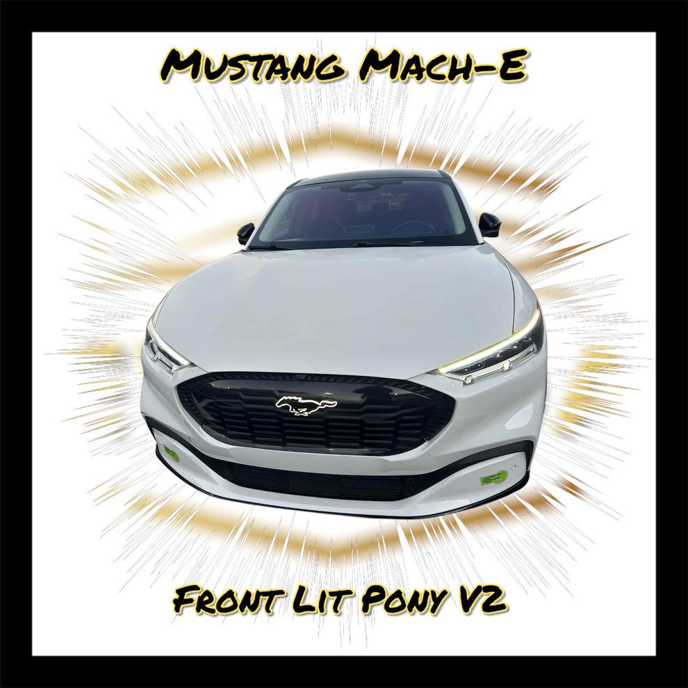 Mustang Mach E Front Lit Pony (Plug-n-play) LED Emblem V3 – EV VIDA