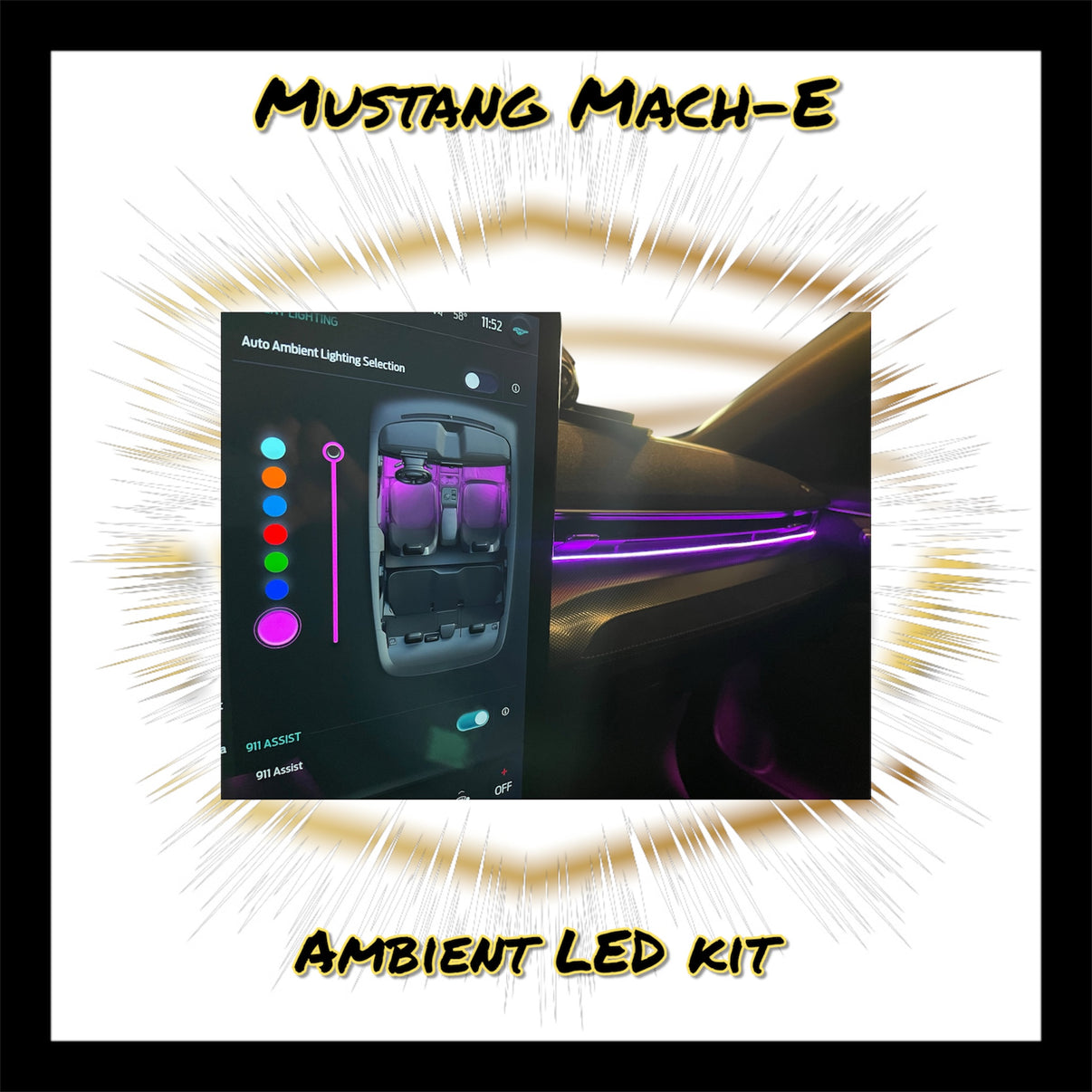 Mustang Mach-E Ambient Lighting Kit V2 – EV-Vida